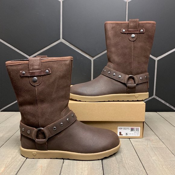 UGG | Shoes | New W Box Kids Ugg Moto Short Brown Boots | Poshmark